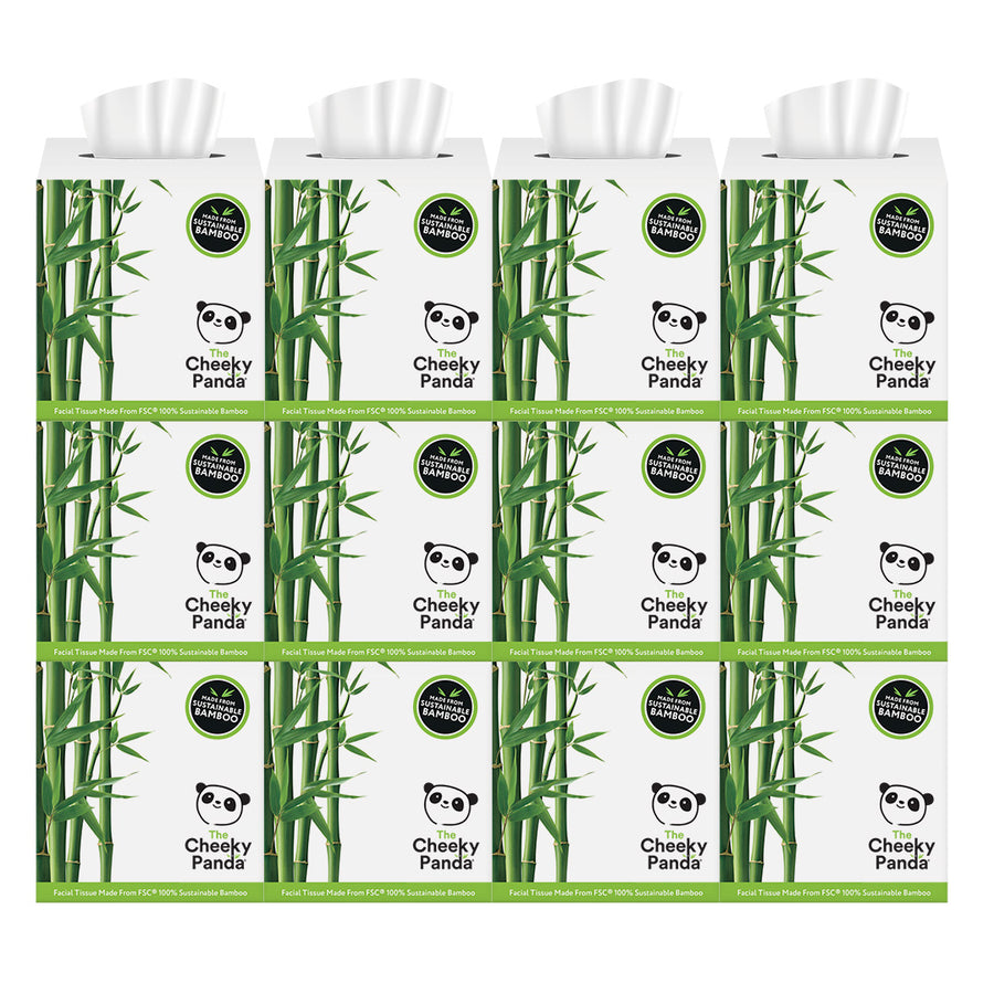 Soft, Sustainable & Biodegradable Bamboo Tissues (12 boxes) – Cheeky Panda