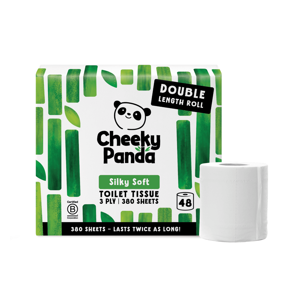 Double Roll Sustainable Bamboo Toilet Paper (12 or 48 rolls, 380 sheets ...