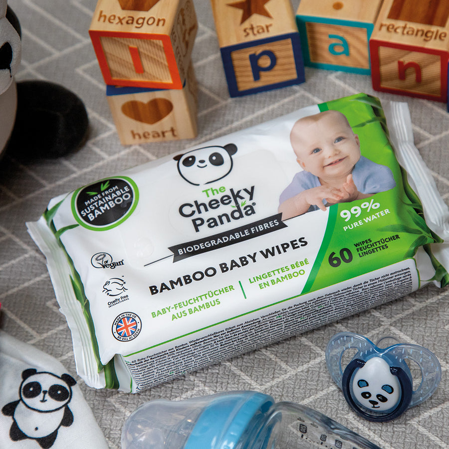 Bamboo Biodegradable 12 Pack Baby Wipes | The Cheeky Panda