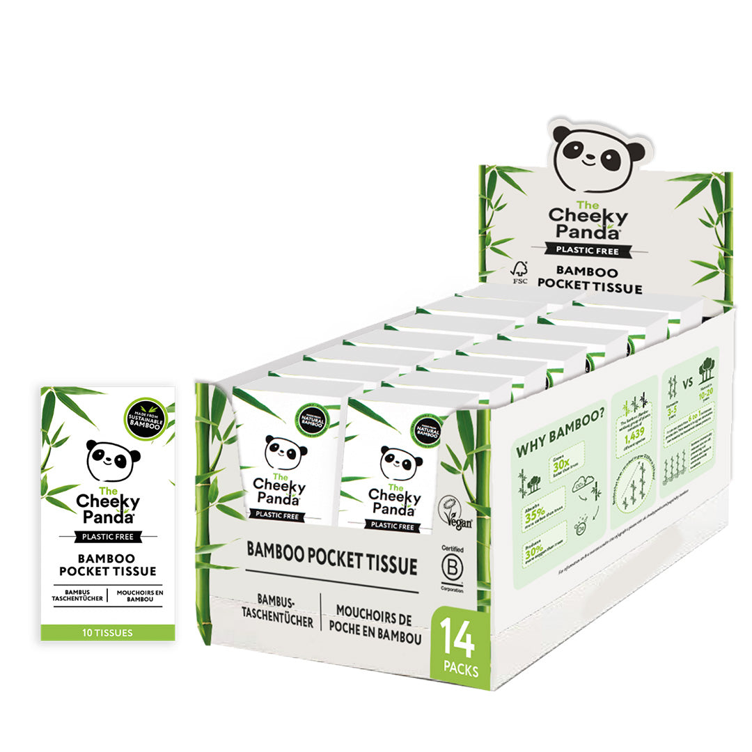 Plastic Free Bamboo Pocket Tissues (56 packs) | Cheeky Panda | Made ...